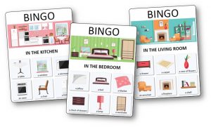 House and Furniture Bingo Cards - Free Printable - House Bingo Printable