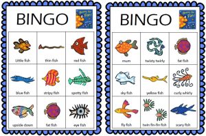 Hooray for Fish ! by Lucy Cousins - Printable Activities - Bingo Cards