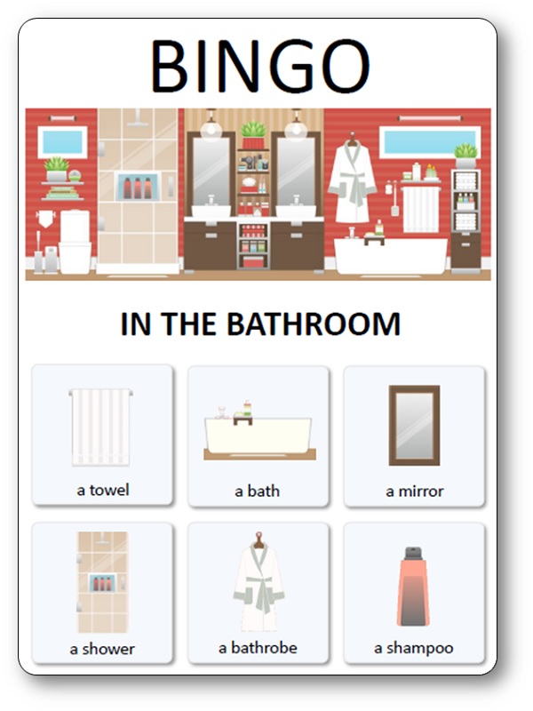 House and Furniture Bingo Cards - Free Printable - House Bingo Printable