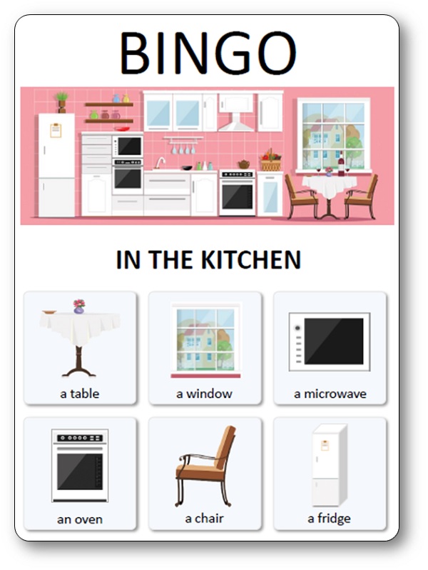 House and Furniture Bingo Cards - Free Printable - House Bingo Printable