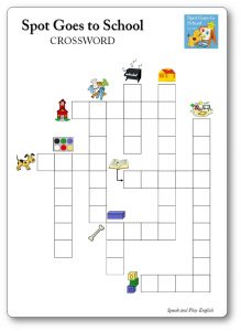 Spot Goes to School : Printable Activities - Flashcards, Crossword and ...