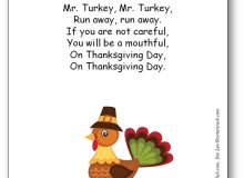 The Turkey is a Funny Bird - Lyrics - Thanksgiving Nursery Rhyme