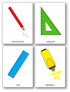 Classroom Objects Flashcards - Free Printable Flashcards - Speak and ...