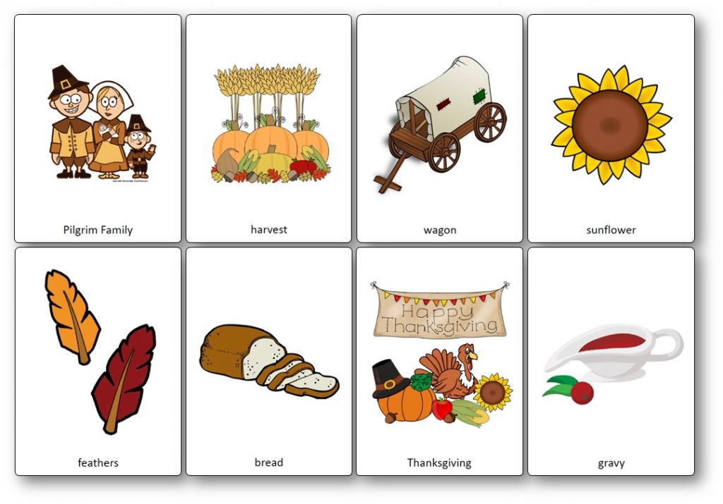 Thansgiving Flashcards – Free Printable Flashcards to Download