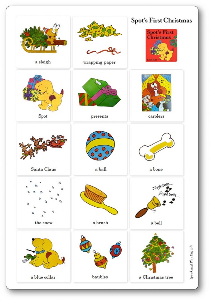 Spot's First Christmas by Eric Hill: Printable Activities, Flashcards ...