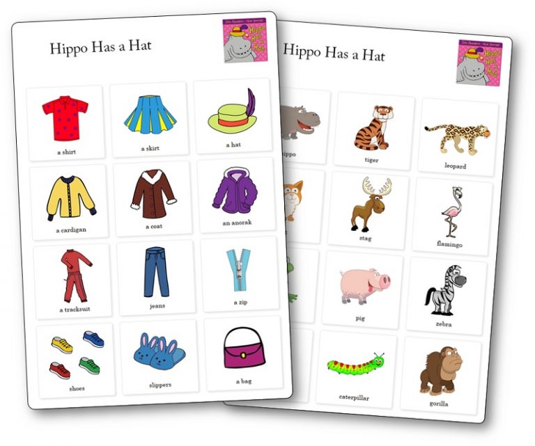 Hippo Has a Hat by Julia Donaldson: Printable Activities and Worksheets