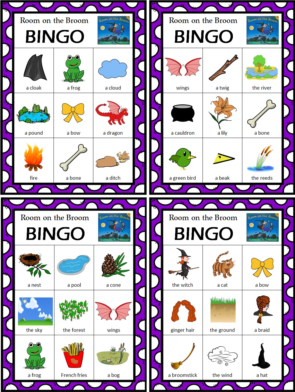 "Room on the Broom" by Julia Donaldson and Axel Scheffler: Printable ...