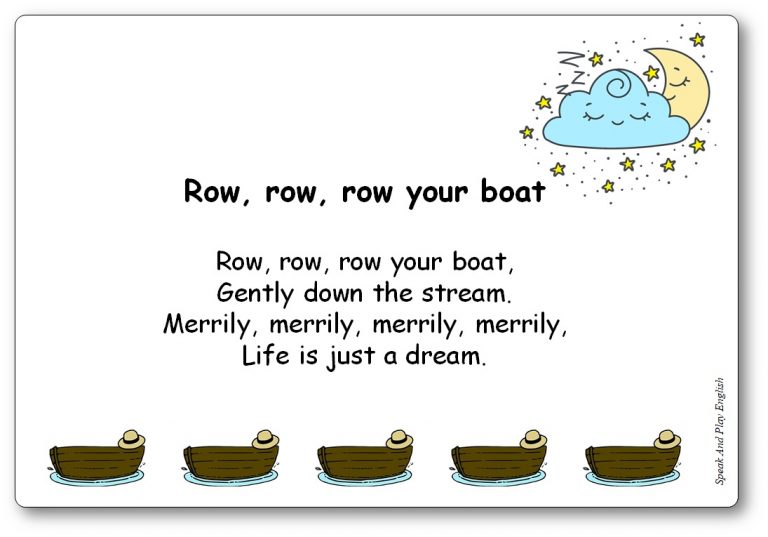 Row, Row, Row Your Boat – Nursery Rhyme Song with Lyrics in French and ...