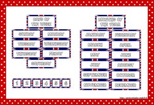 Free Printable Days of the Week and Months of the Year Flashcards ...